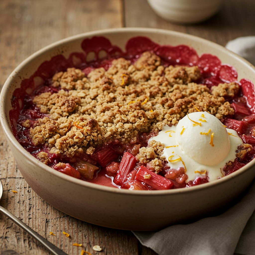 My Famous Vegan Rhubarb & Ginger Crumble Recipe - The Story of Barbara ...