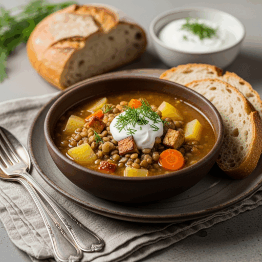 Slovak Lentil Soup Recipe on cobaia-kitchen : Recipe Review, Story and ...