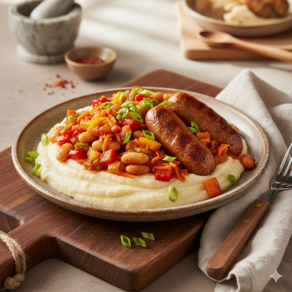 Spicy South African Chakalaka With Pap On Cobaia kitchen Recipe